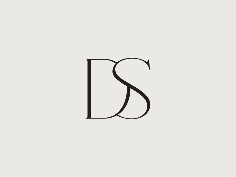 DA Initials Premade Monogram Letter SVG Logo, Personal Branding ...