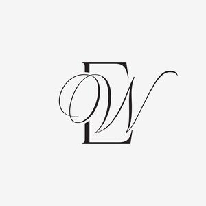 Initials EW Premade Monogram Letter SVG Logo, Personal Branding ...