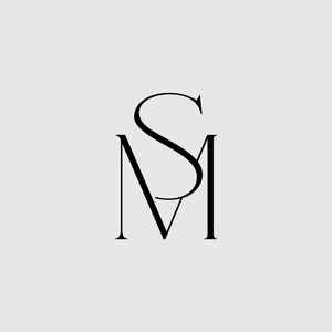 Initials SM Premade Monogram Letter SVG Logo, Personal Branding ...