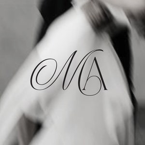 Initials MA Premade Monogram Letter SVG Logo, Personal Branding ...