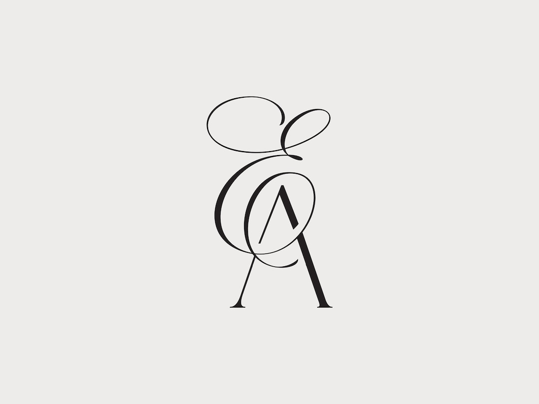 Premade EA Initials Monogram Letter SVG Logo, Personal Branding ...