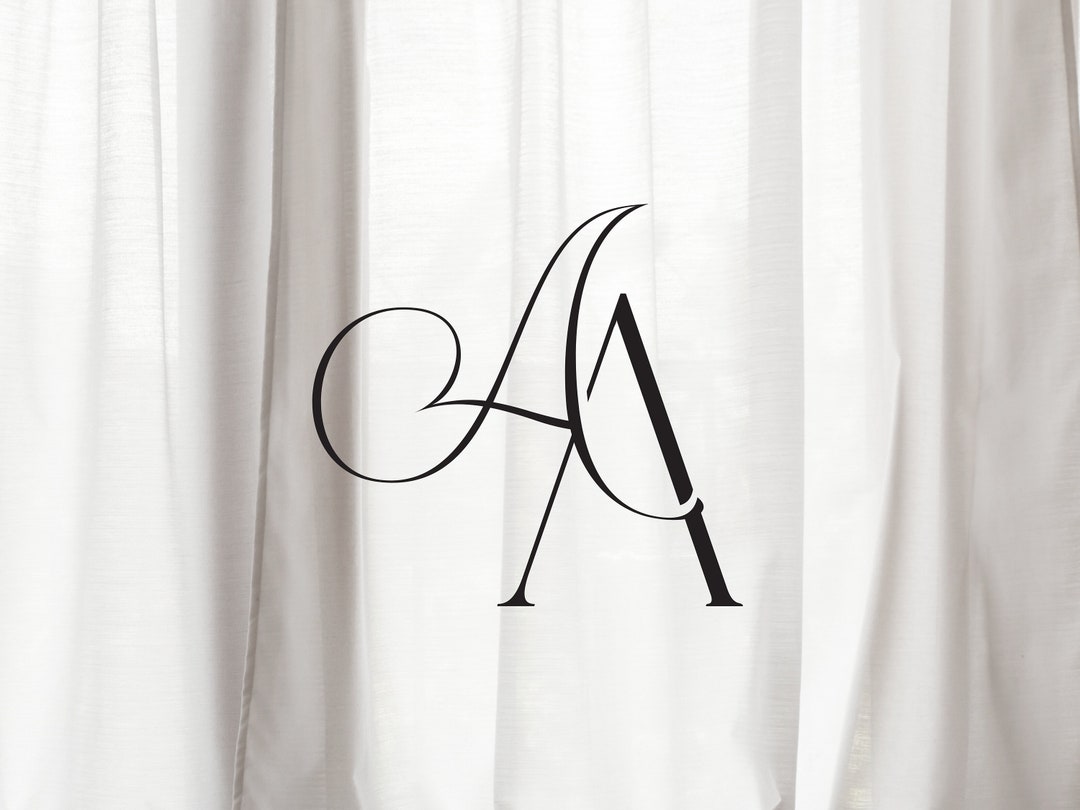 Initials AA Premade Monogram Letter SVG Logo, Personal Branding ...