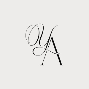 Premade YA Initials Monogram Letter SVG Logo, Personal Branding ...