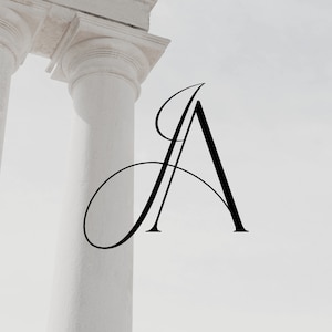 Premade JA Monogram Letter Initials SVG Logo, Personal Branding ...