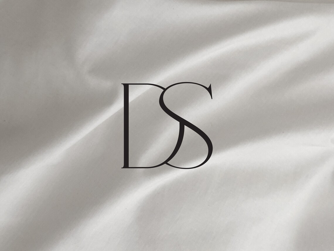 DA Initials Premade Monogram Letter SVG Logo, Personal Branding ...