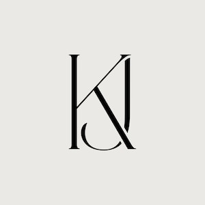 Initials KJ Premade Monogram Letter SVG Logo, Personal Branding ...