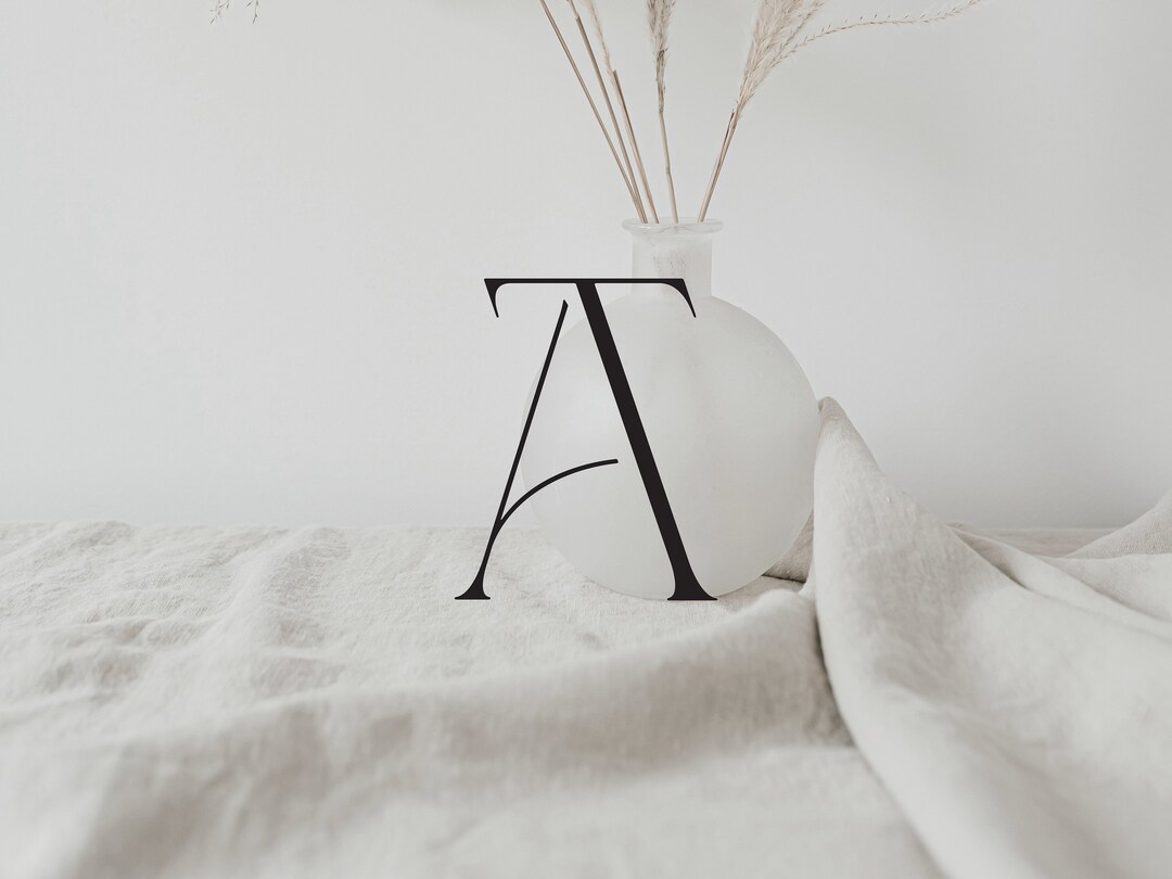Premade AT Initials Monogram Letter SVG Logo, Wedding, Personal ...
