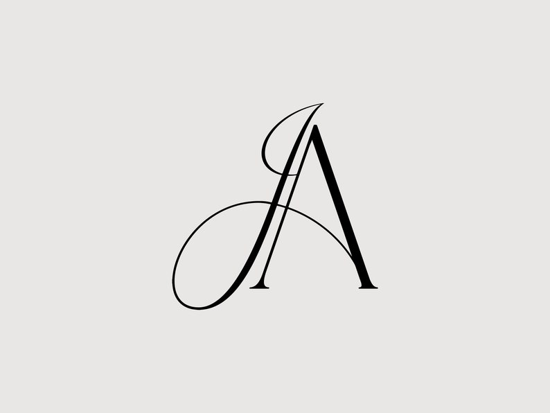 Premade JA Monogram Letter Initials SVG Logo, Personal Branding ...