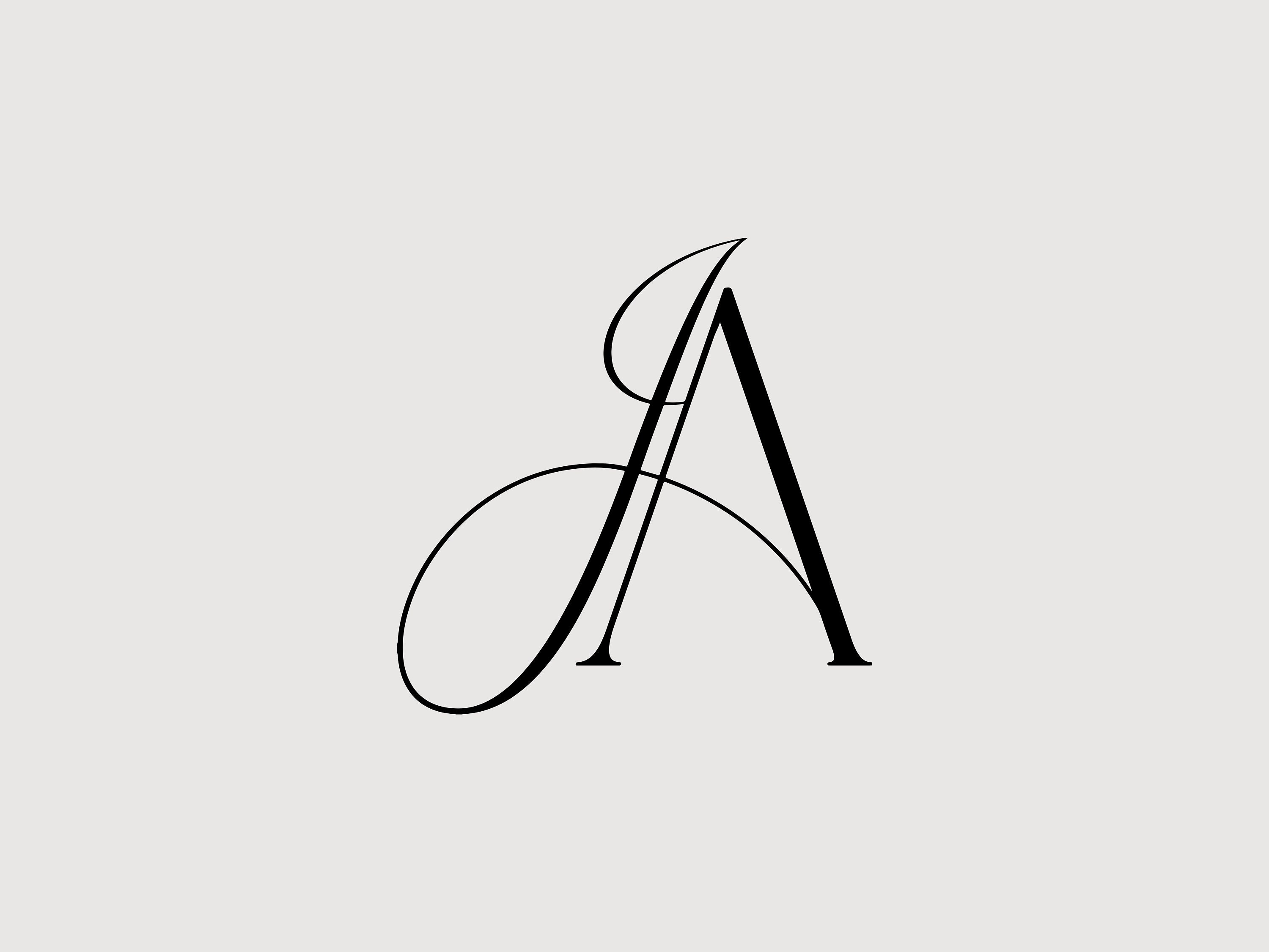Premade JA Monogram Letter Initials SVG Logo, Personal Branding ...
