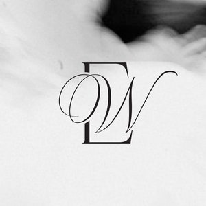 Initials EW Premade Monogram Letter SVG Logo, Personal Branding ...