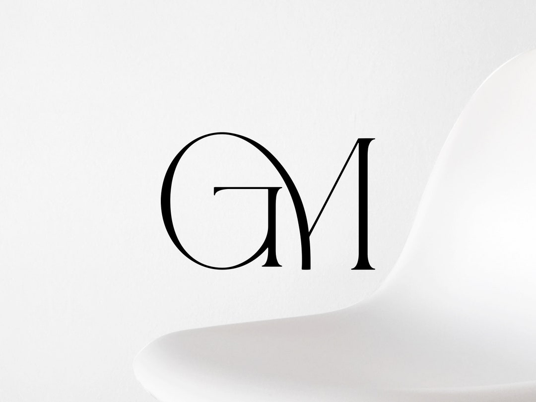 Premade GM Monogram Letter Initials SVG Logo, Personal Branding ...