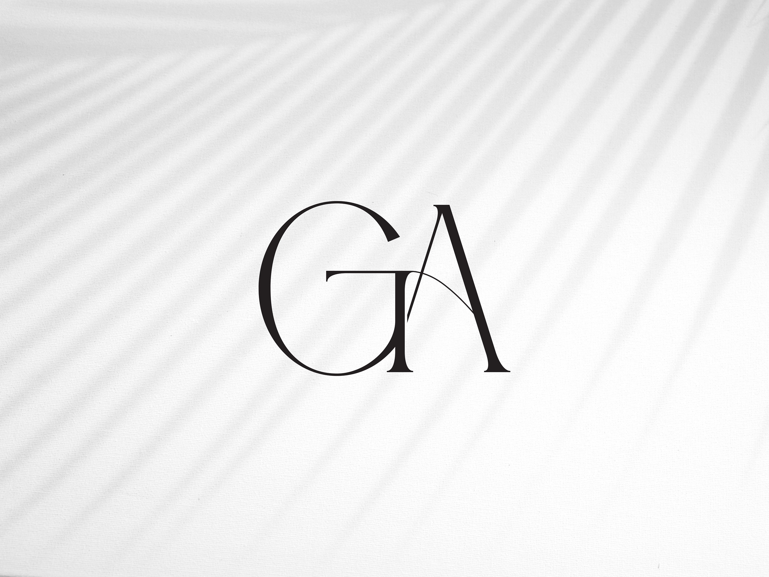 Initials GA Premade Monogram Letter SVG Logo, Personal Branding ...