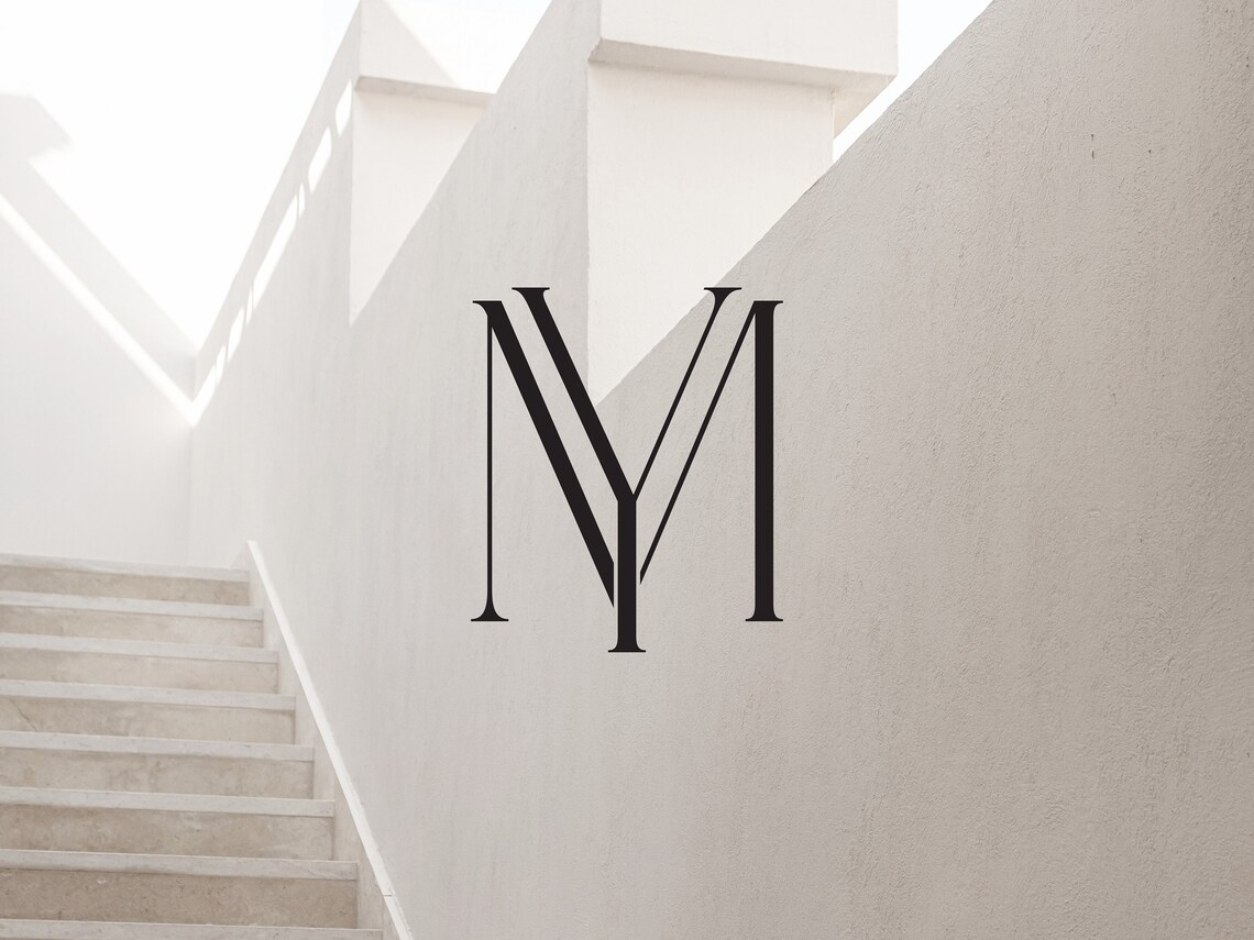 Monogram YM Initials Letter Premade SVG Logo, Personal Branding ...