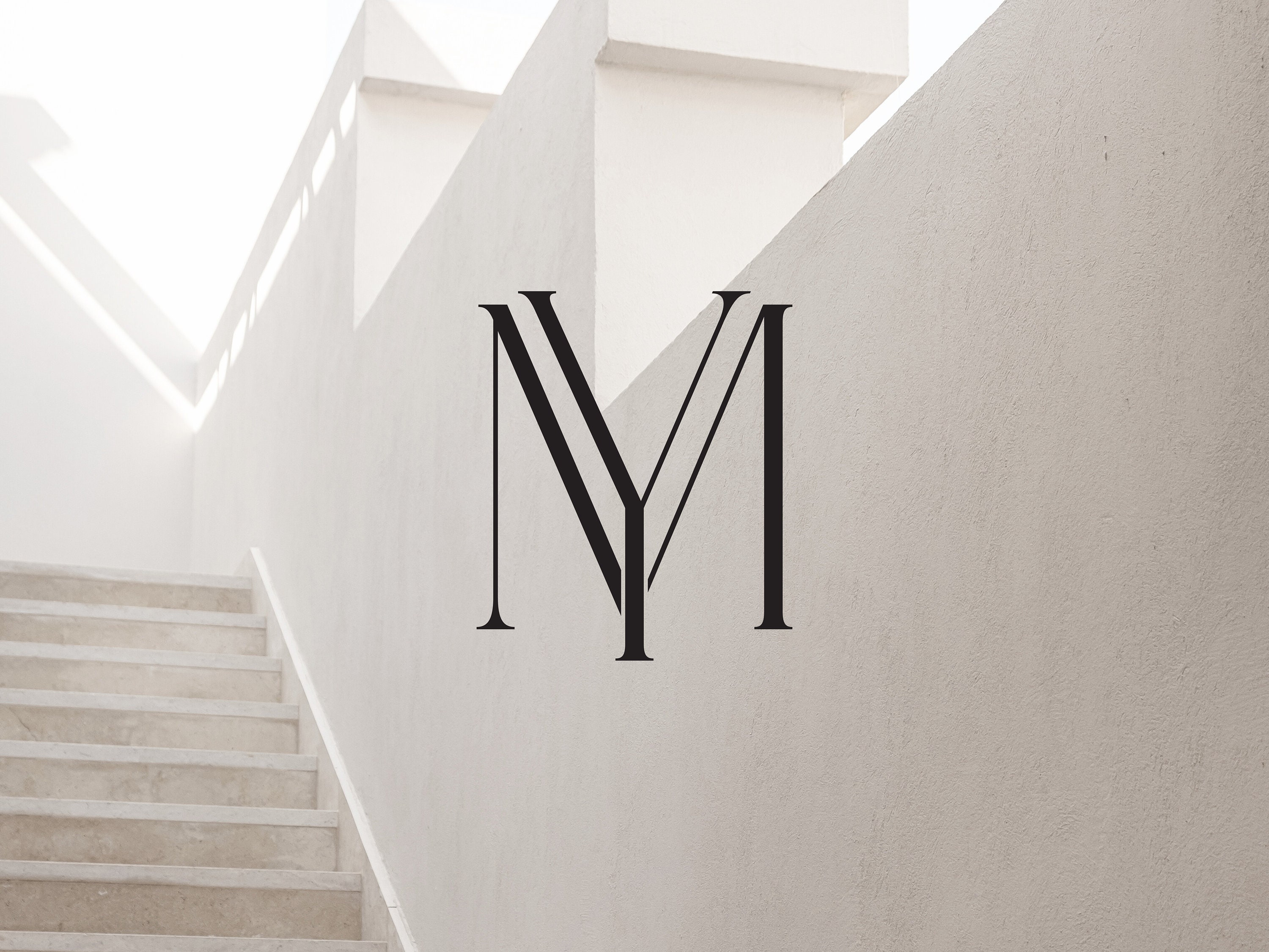 Monogram YM Initials Letter Premade SVG Logo, Personal Branding ...