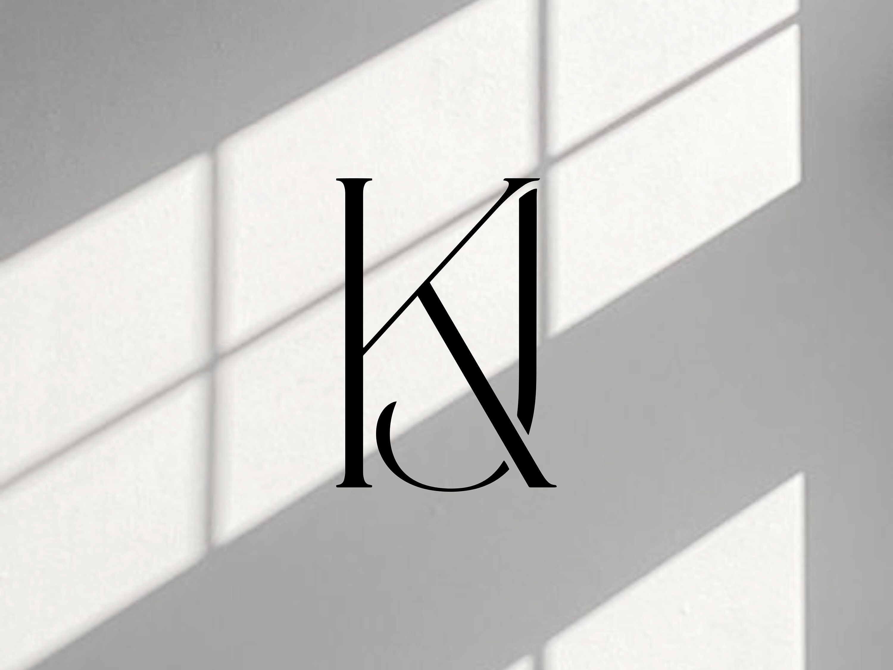 Initials KJ Premade Monogram Letter SVG Logo, Personal Branding ...