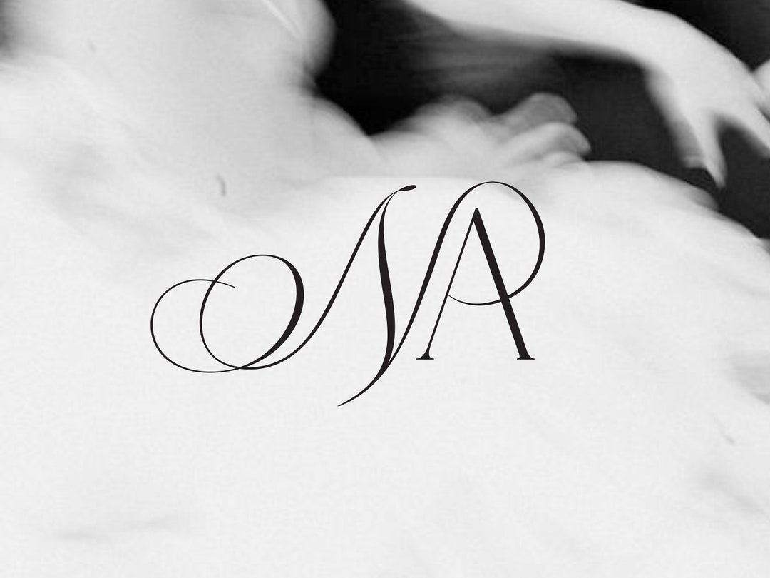 Initials NA Premade Monogram Letter SVG Logo, Personal Branding ...