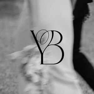 Monogram YB Initials Letter Premade SVG Logo, Personal Branding ...