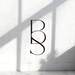 Initials BS Premade Monogram Letter SVG Logo, Personal Branding ...