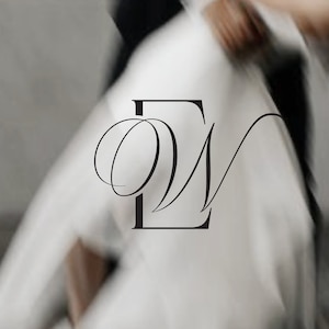 Initials EW Premade Monogram Letter SVG Logo, Personal Branding ...
