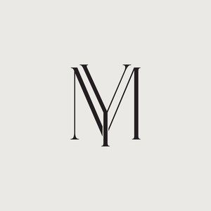 Monogram YM Initials Letter Premade SVG Logo, Personal Branding ...