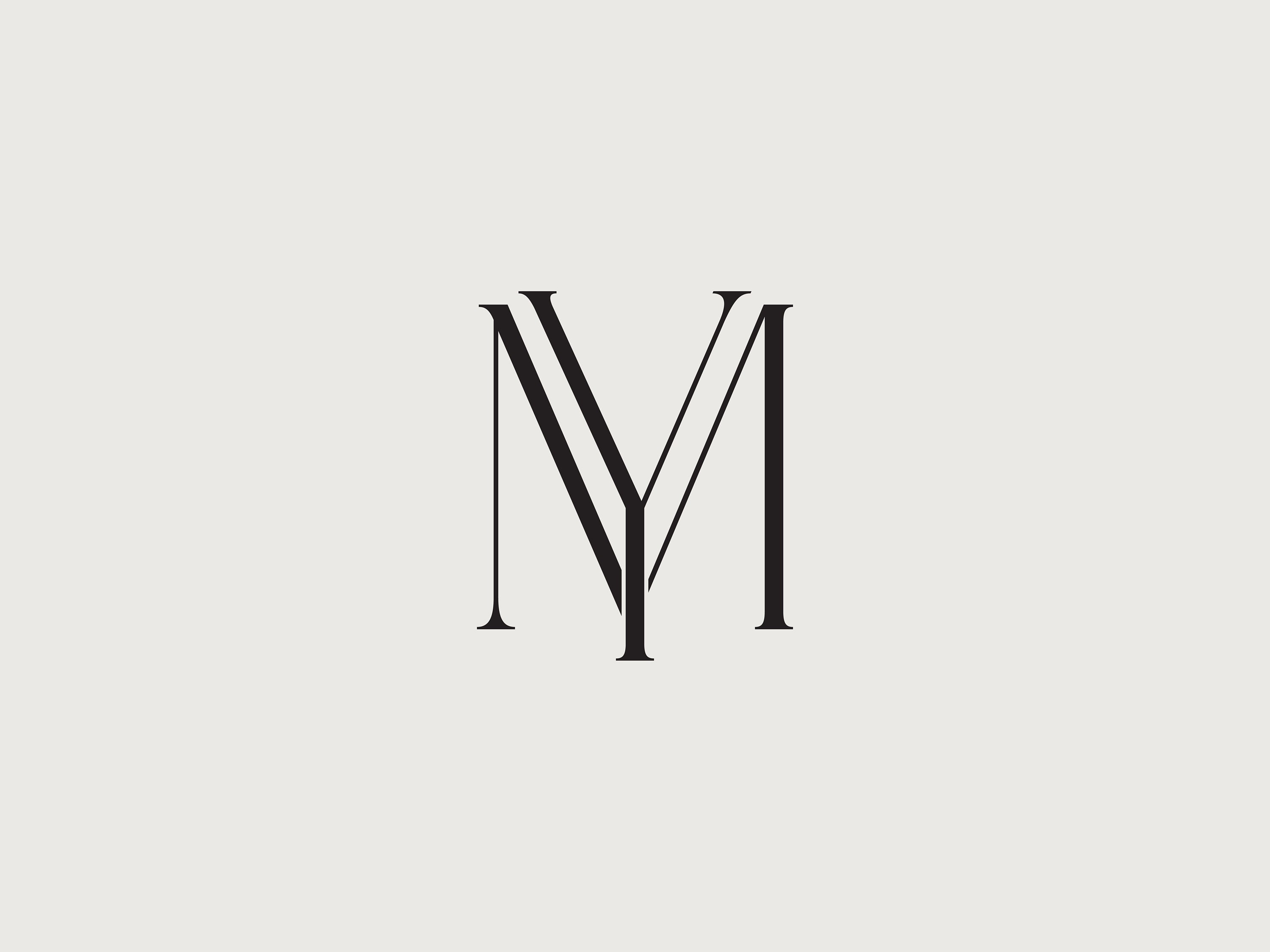 Monogram YM Initials Letter Premade SVG Logo, Personal Branding ...