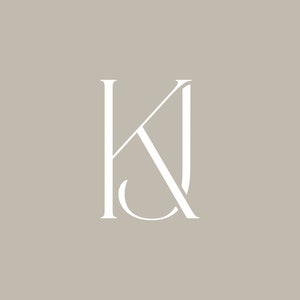 Initials KJ Premade Monogram Letter SVG Logo, Personal Branding ...