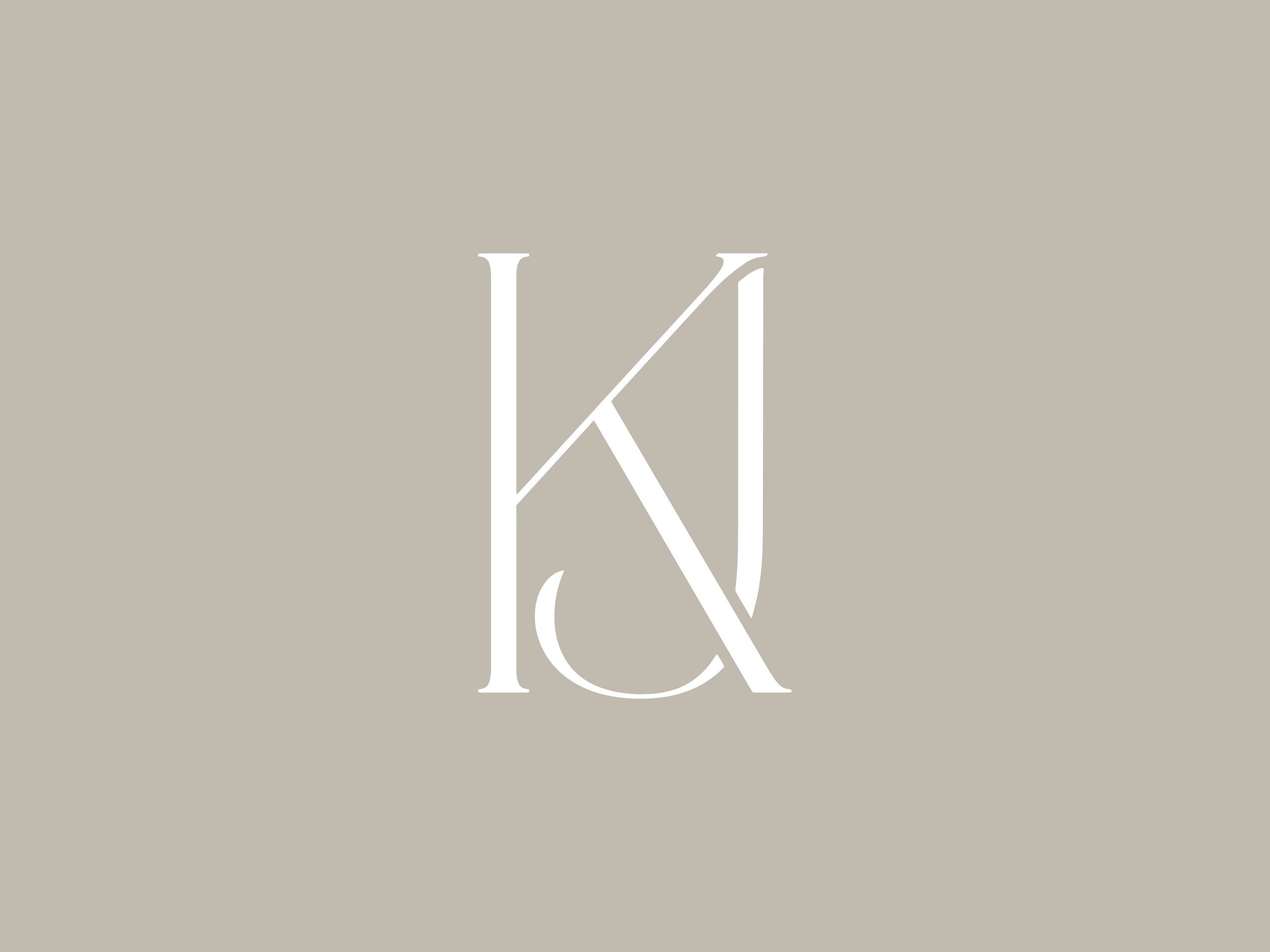 Initials KJ Premade Monogram Letter SVG Logo, Personal Branding ...