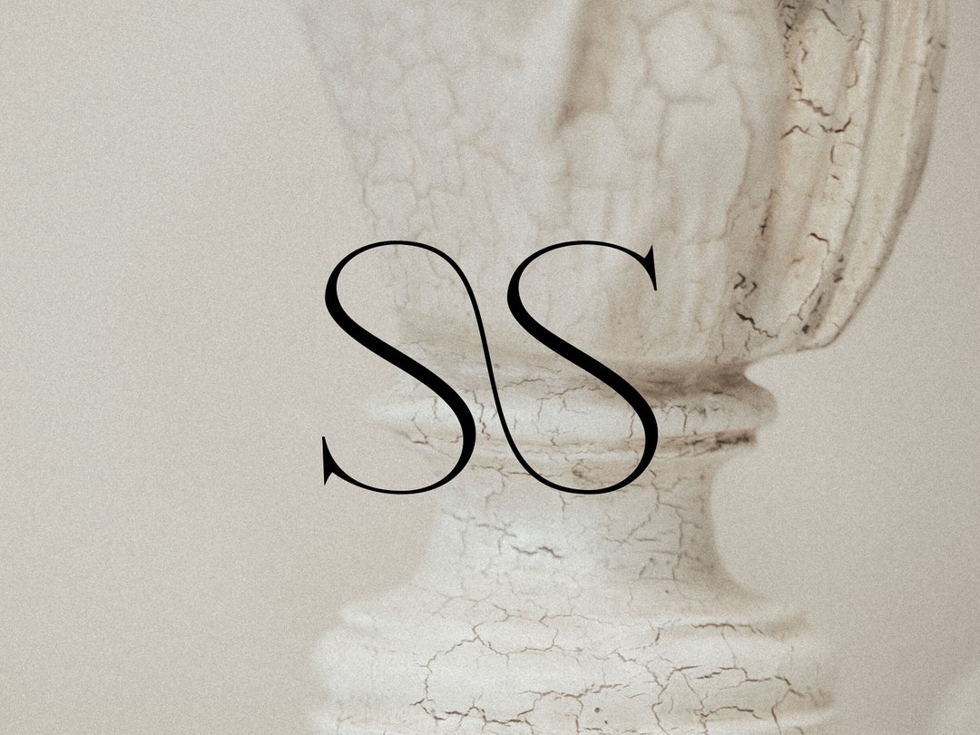 Premade SS Monogram Letter Initials SVG Logo, Personal Branding ...