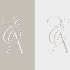 Premade EA Initials Monogram Letter SVG Logo, Personal Branding ...