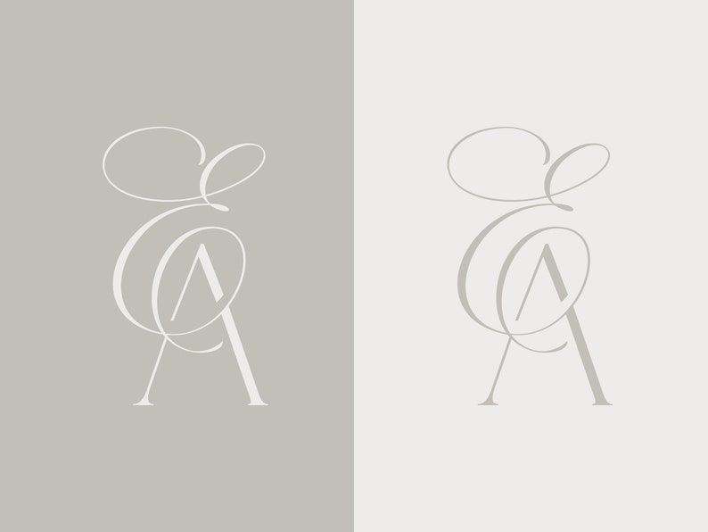 Premade EA Initials Monogram Letter SVG Logo, Personal Branding ...