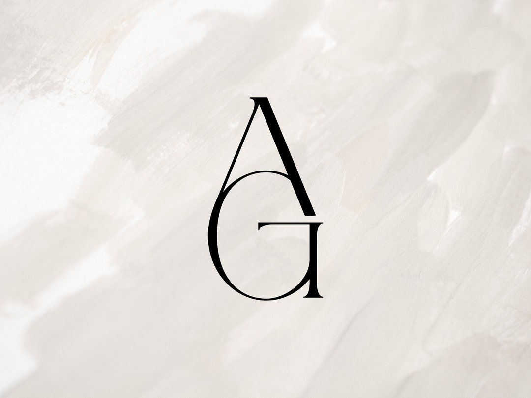 Premade AG Monogram Letter Initials SVG Logo, Personal Branding ...