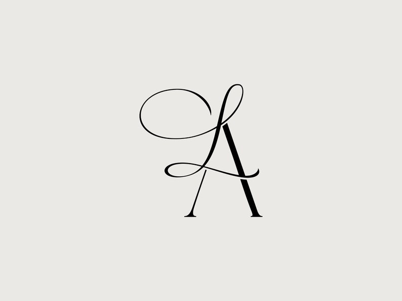 Premade LA Monogram Letter Initials SVG Logo, Personal Branding ...