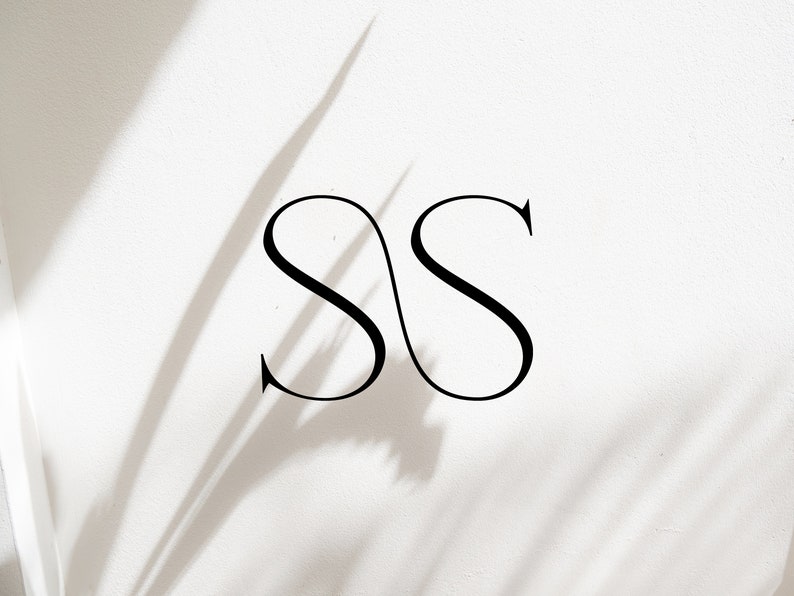 Premade SS Monogram Letter Initials SVG Logo, Personal Branding ...