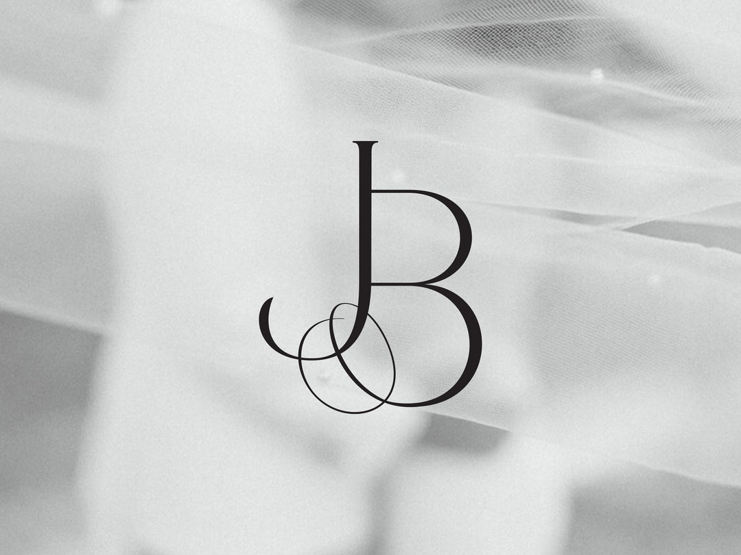 Initials JB Premade Monogram Letter SVG Logo, Personal Branding ...