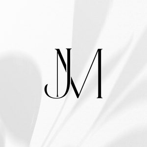 Initials JM Premade Monogram Letter SVG Logo, Personal Branding ...