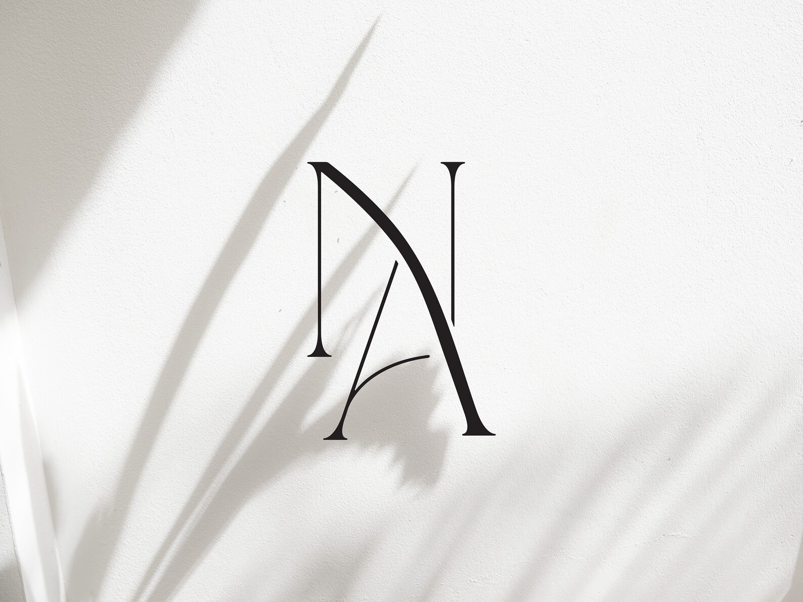 Monogram NA Initials Letter Premade SVG Logo, Personal Branding ...