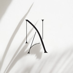 Monogram NA Initials Letter Premade SVG Logo, Personal Branding ...