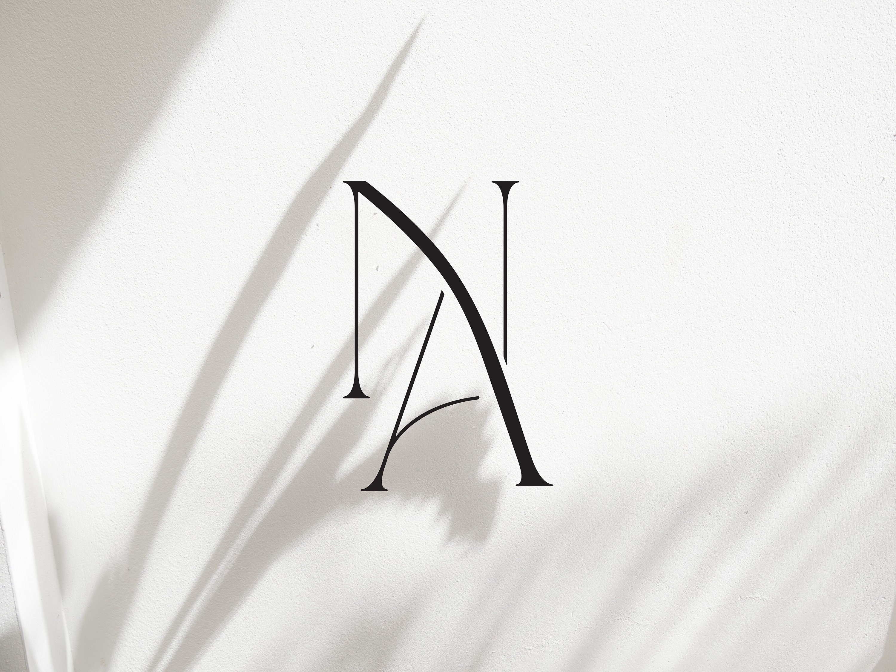 Monogram NA Initials Letter Premade SVG Logo, Personal Branding ...