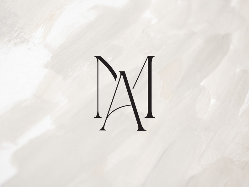 Monogram MA Initials Letter Premade SVG Logo, Personal Branding ...