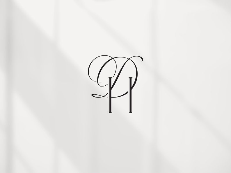 Monogram DH Initials Letter Premade SVG Logo, Personal Branding ...