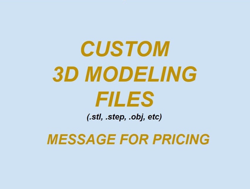 Custom 3D Print Files - Digital File Commission - Etsy