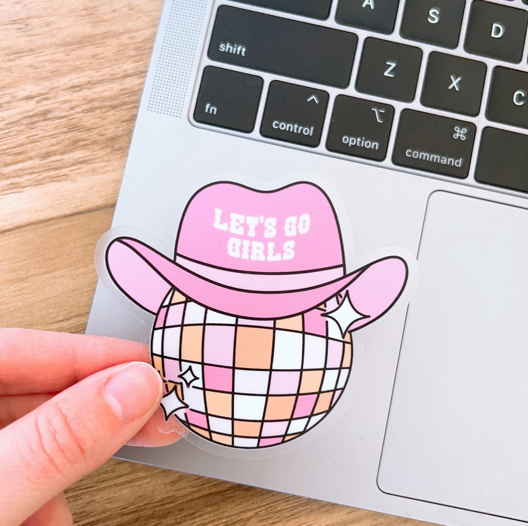 Disco Cowgirl Clear Vinyl Sticker - Etsy