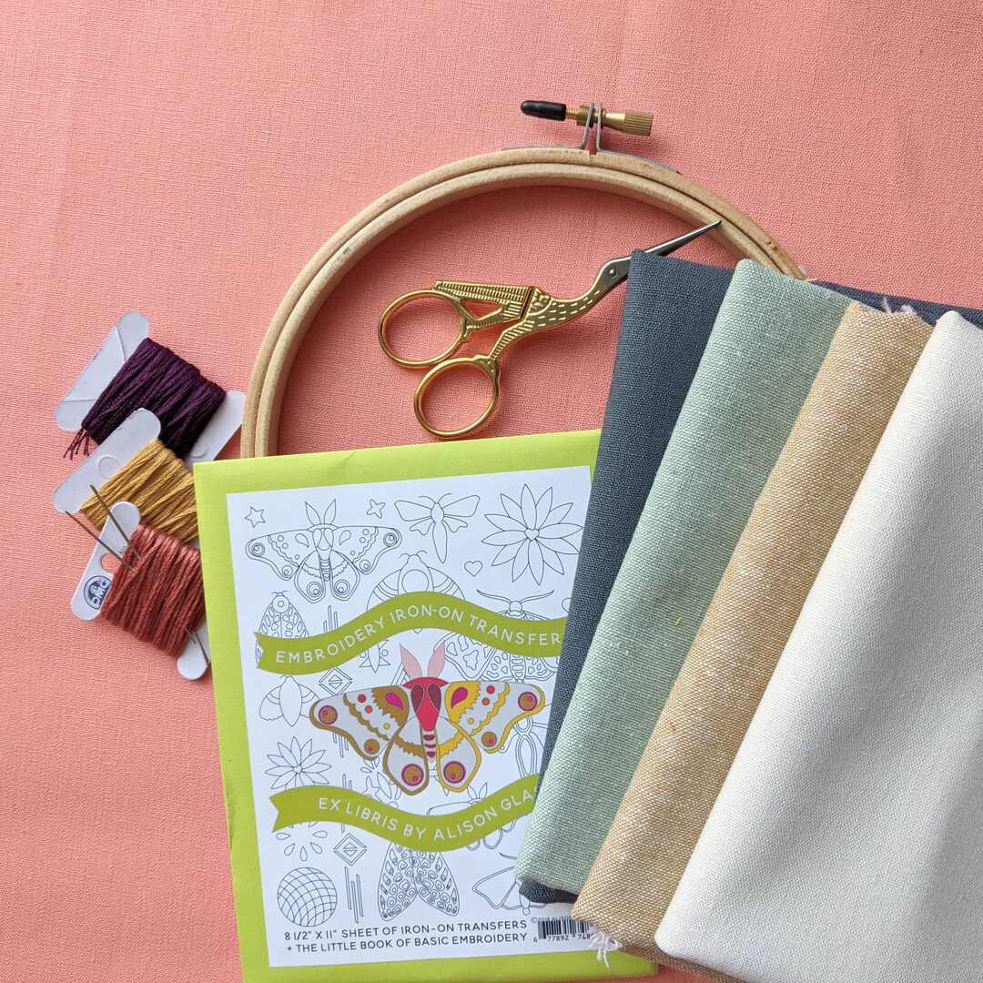 Embroidery Kit, Alison Glass, Iron on Transfer, Floral Embroidery ...