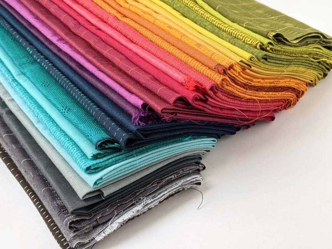Rainbow Fat Quarter Bundle, Shot Cotton, Guicy Guice Fabric, Cotton ...