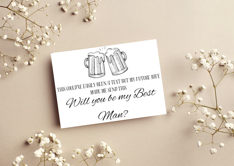 Best Man Proposal Card, Wedding Party, Groomsman Card, Digital Download ...