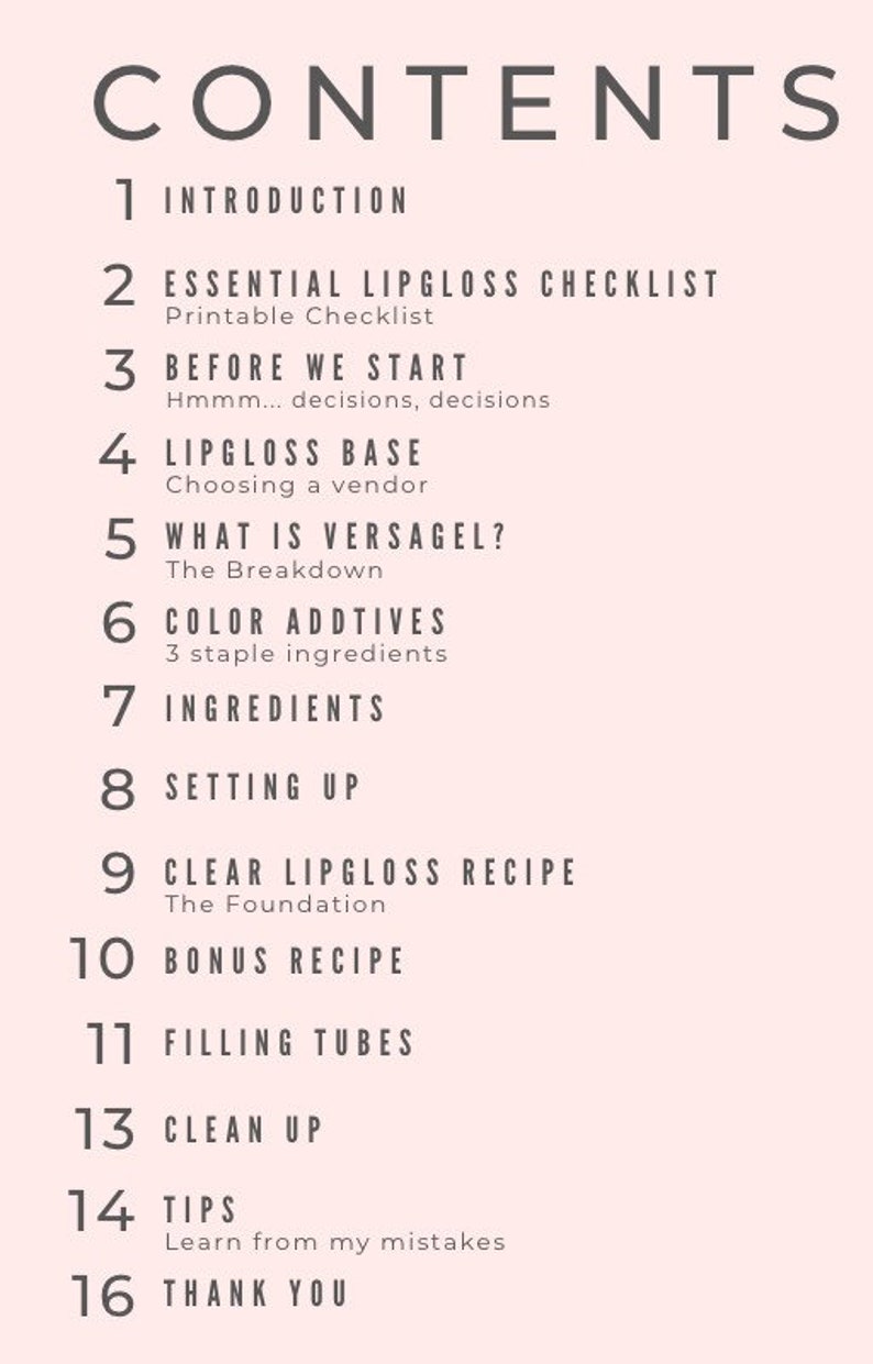 Lipgloss Recipe | Lipgloss Guide | Lipgloss Checklist | Start a ...