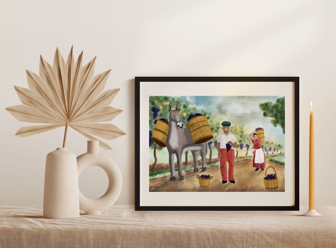 Naive Art Print, Autumn Decor, Kitchen Wall Decor, Gift for Mother ...
