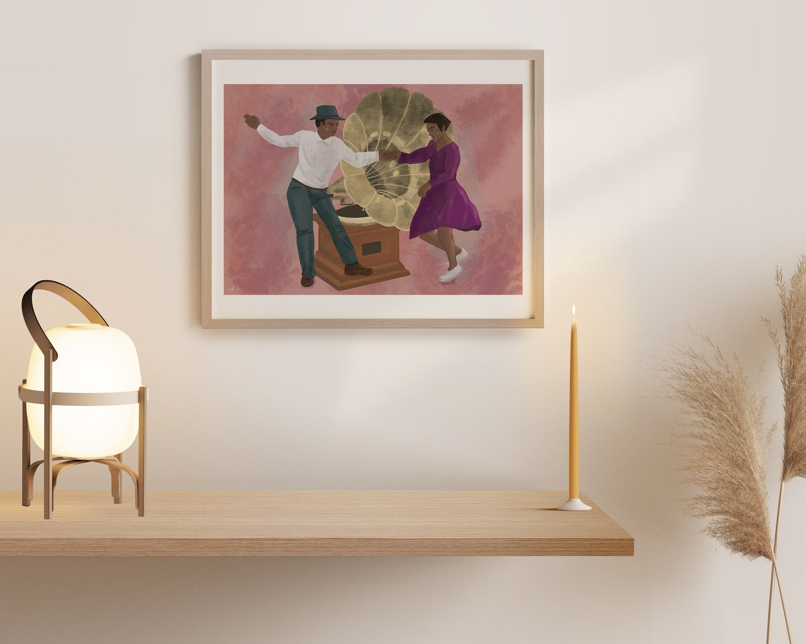 Dance Print "couple Dancing to Jazz Music", Music Poster, Present for ...