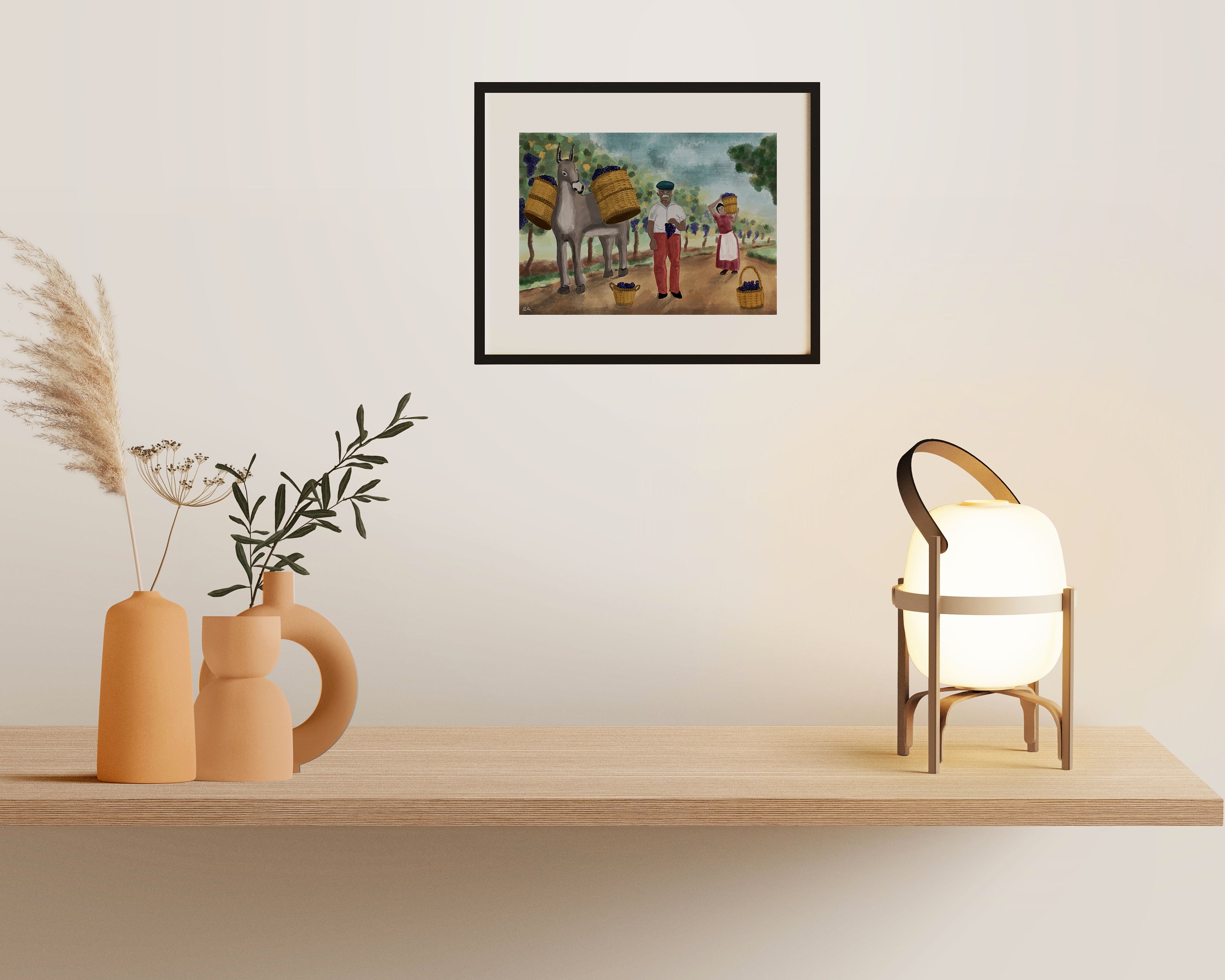 Naive Art Print, Autumn Decor, Kitchen Wall Decor, Gift for Mother ...