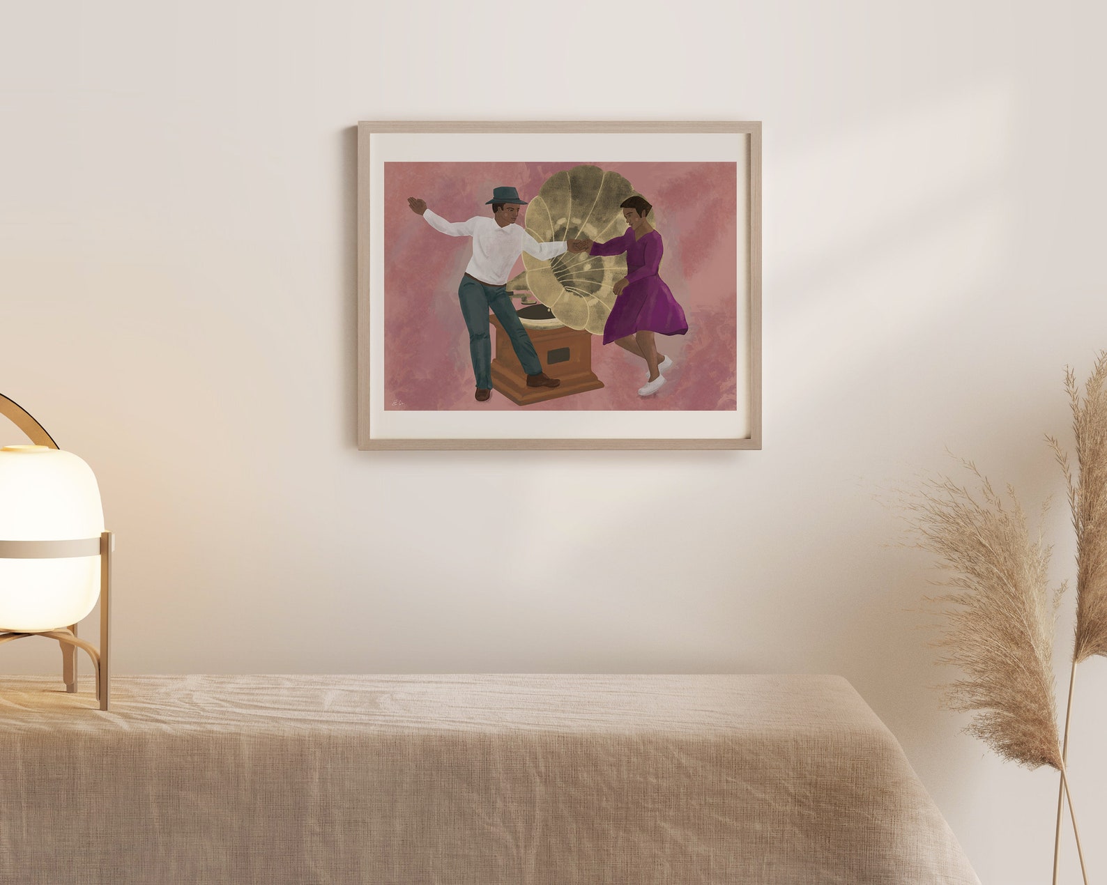 Dance Print "couple Dancing to Jazz Music", Music Poster, Present for ...
